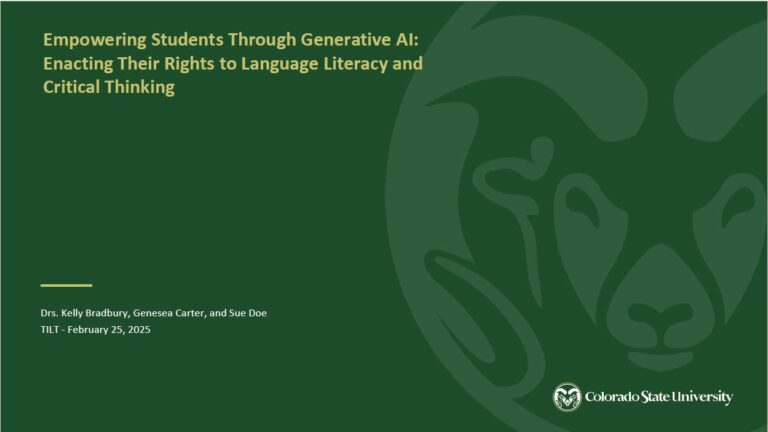 The Institute for Learning and Teaching | Colorado State University